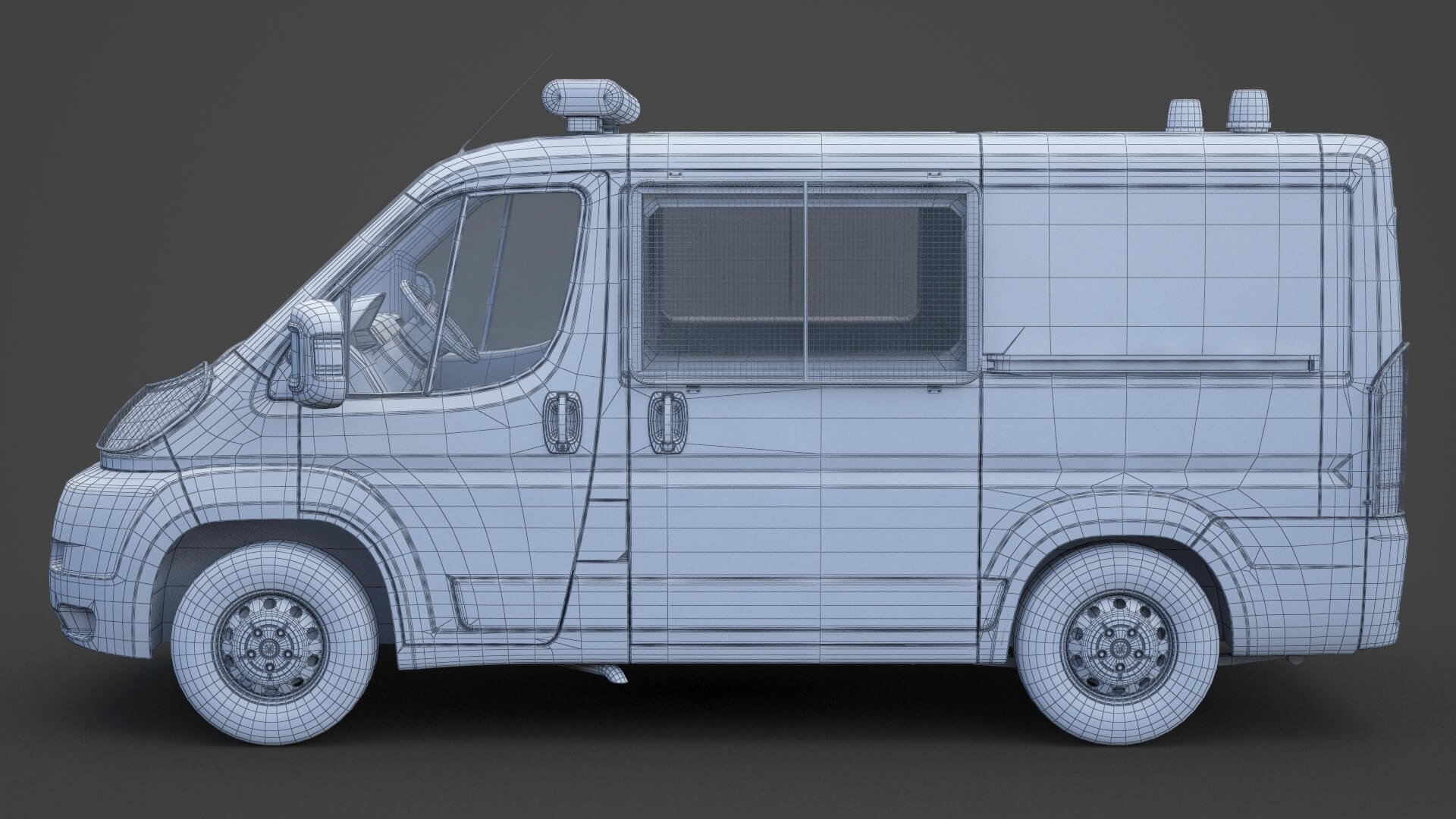 Police Van 01 - 3D Model by sky3dstudios69