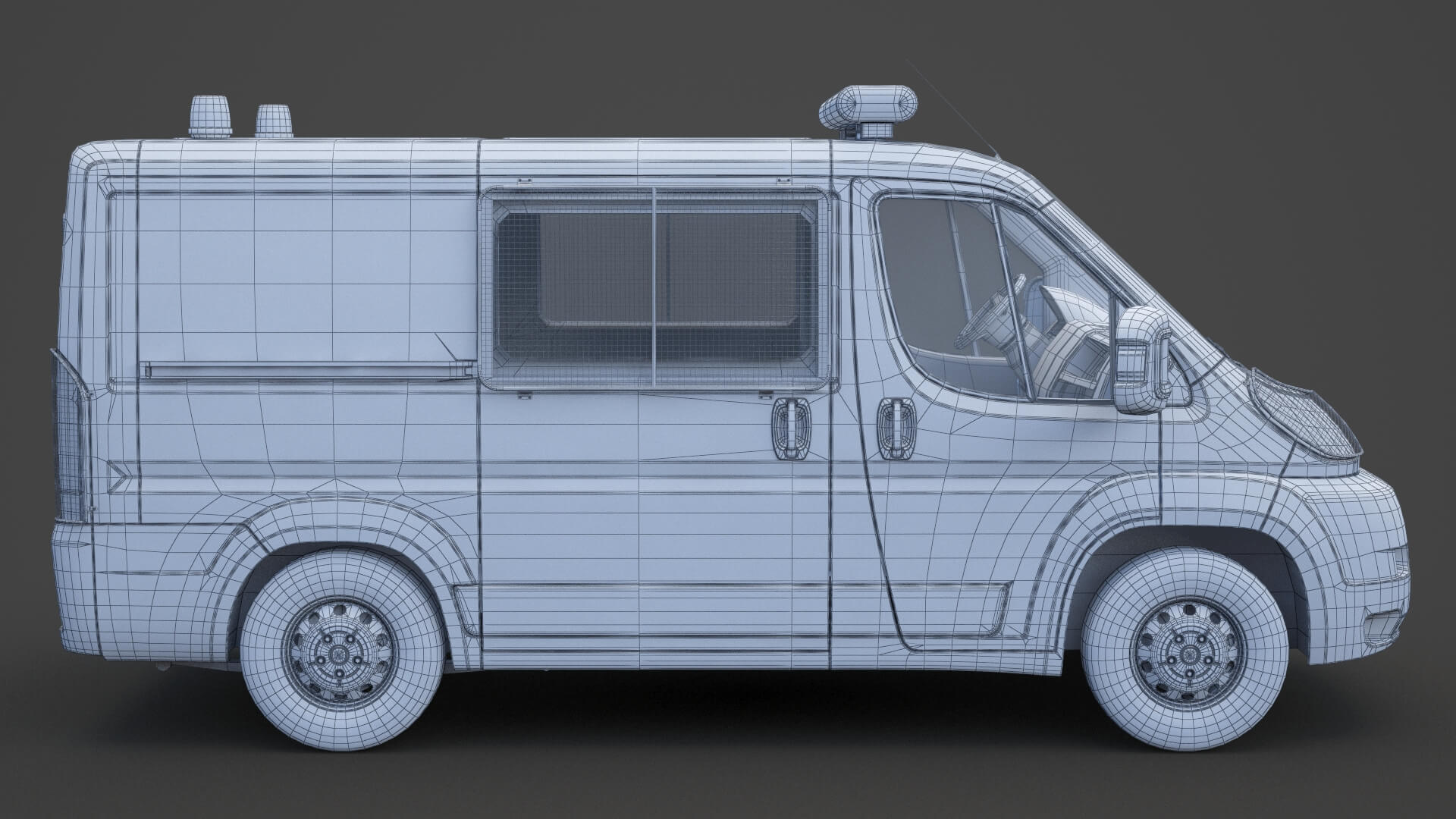 Police Van 01 - 3D Model by sky3dstudios69
