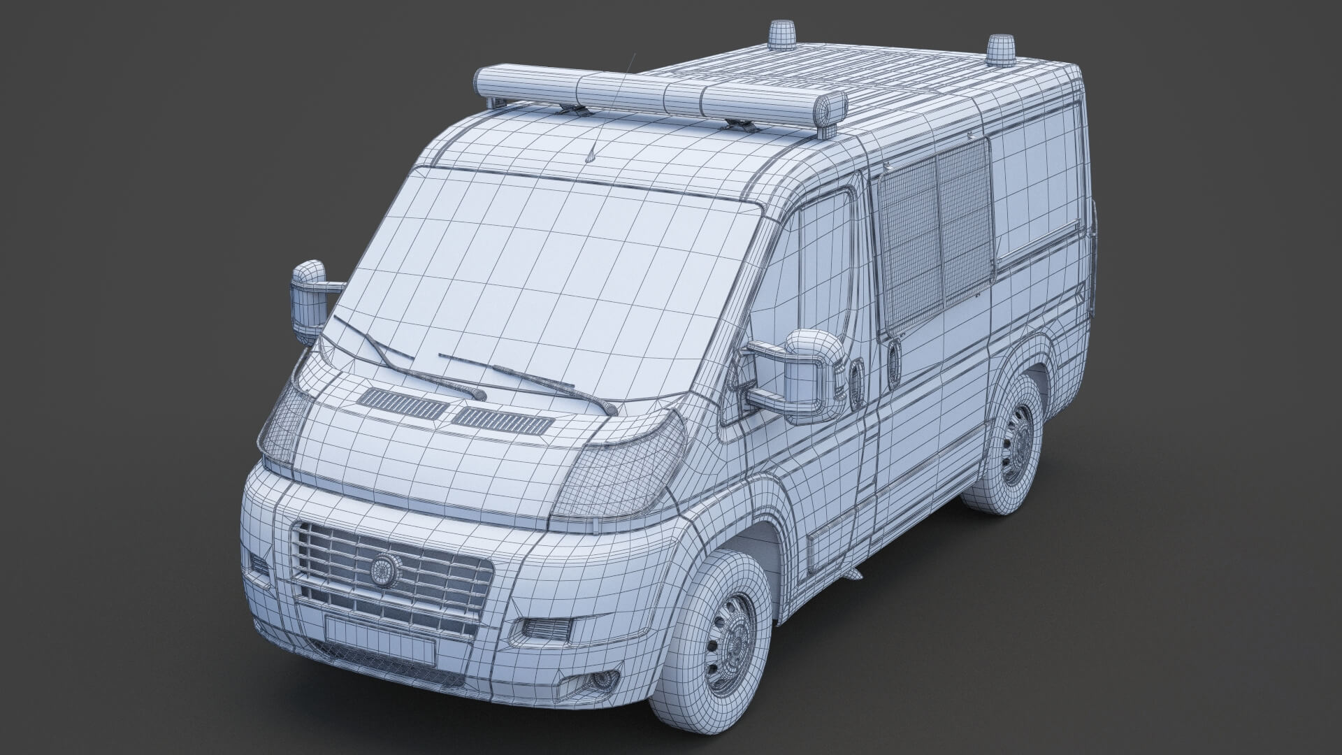 Police Van 01 - 3D Model by sky3dstudios69