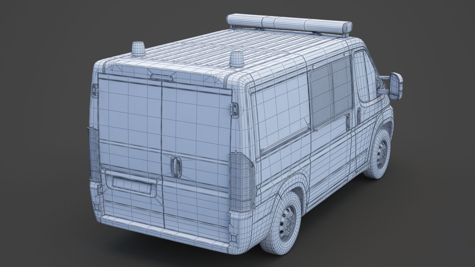 Police Van 01 - 3D Model by sky3dstudios69