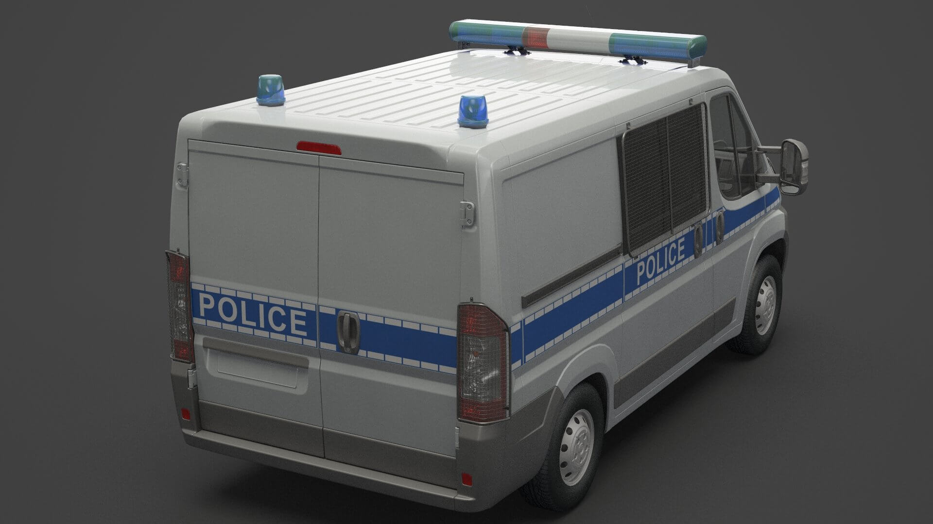 Police Van - 3D Model by sky3dstudios69