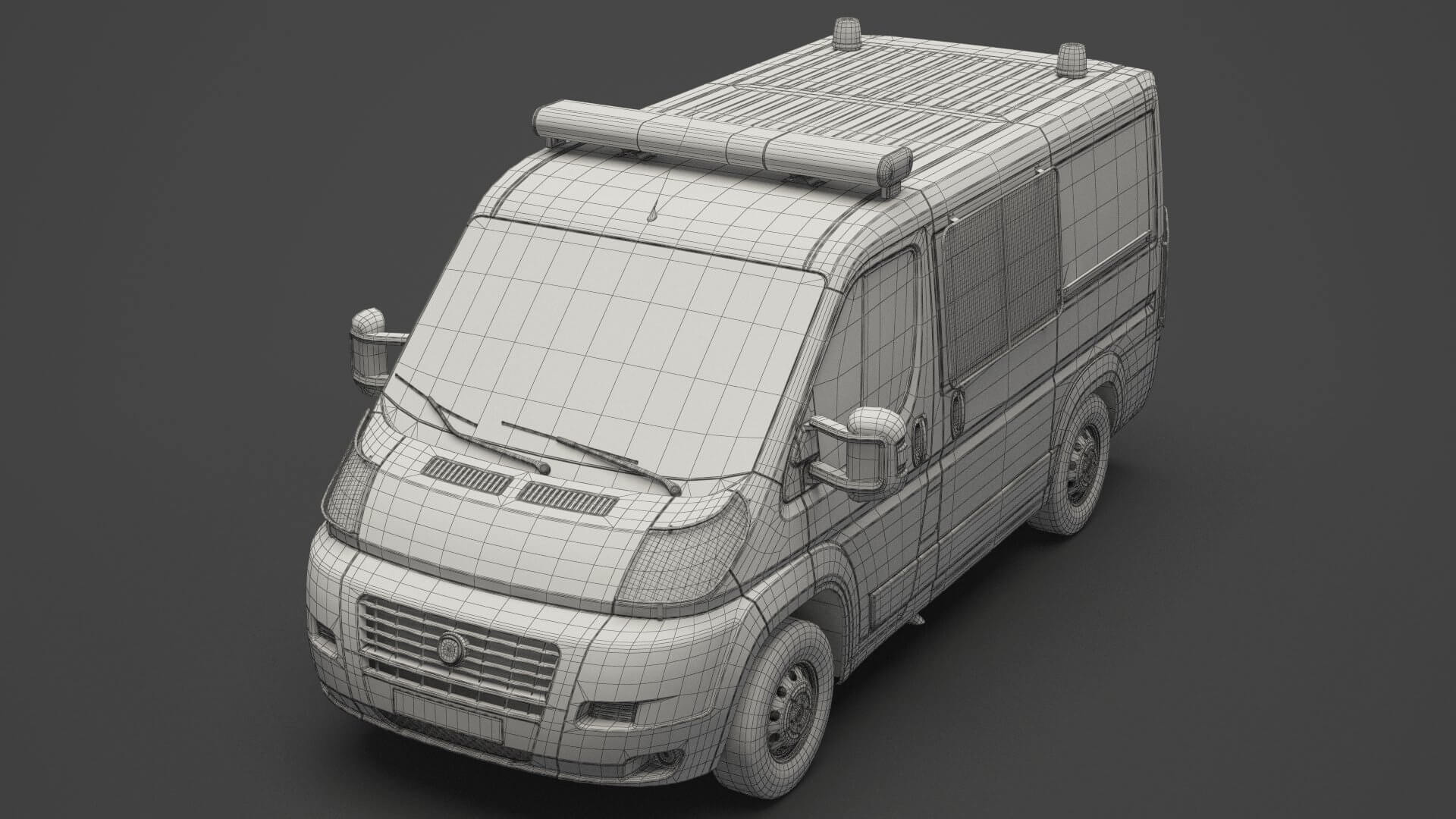 Police Van - 3D Model by sky3dstudios69