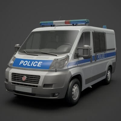 Police Van - 3D Model by sky3dstudios69