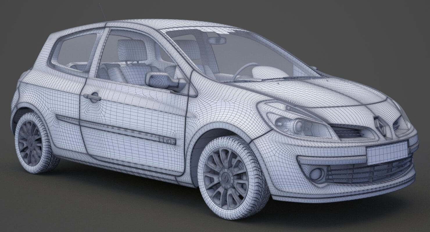 Renault Clio - 3D Model by sky3dstudios69