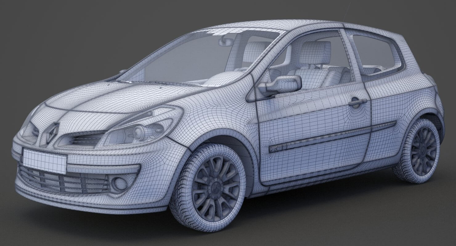 Renault Clio - 3D Model by sky3dstudios69