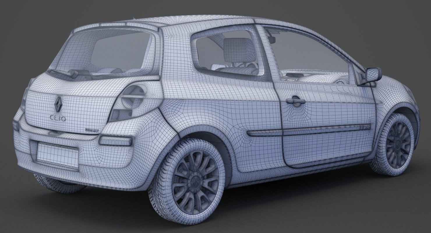 Renault Clio - 3D Model by sky3dstudios69
