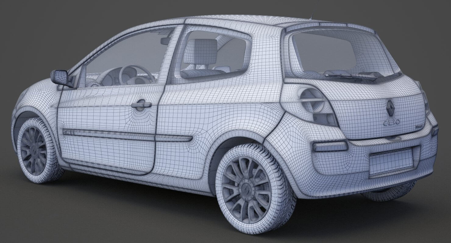 Renault Clio - 3D Model by sky3dstudios69