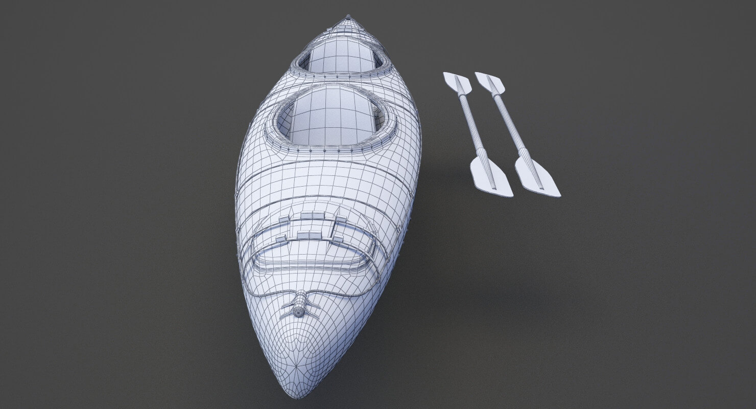 Rowing Boat 01 - 3D Model by sky3dstudios69