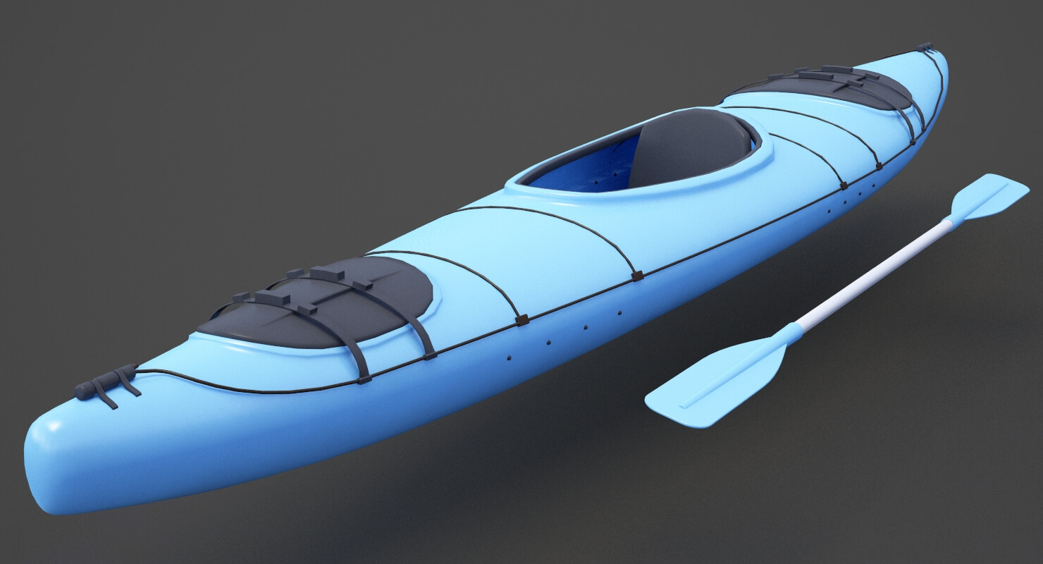 Rowing Boat 02 - 3D Model by sky3dstudios69