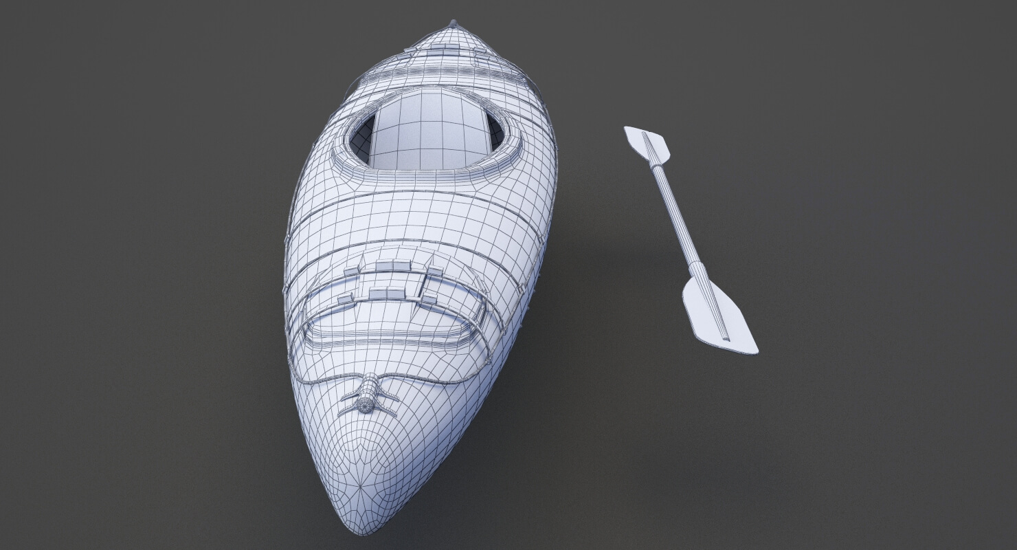 Rowing Boat 02 - 3D Model by sky3dstudios69