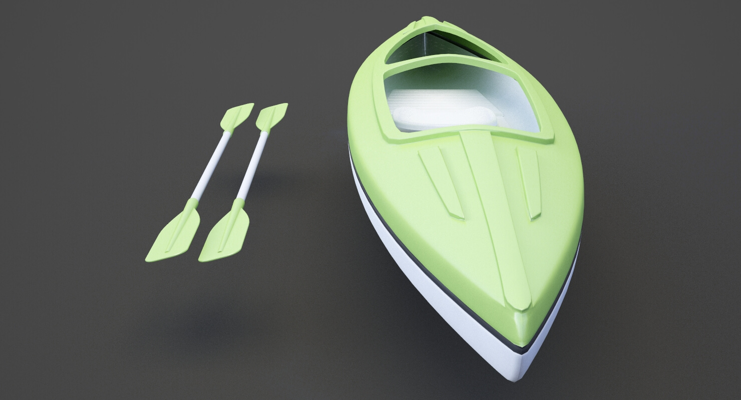 Rowing Boat 03 - 3D Model by sky3dstudios69