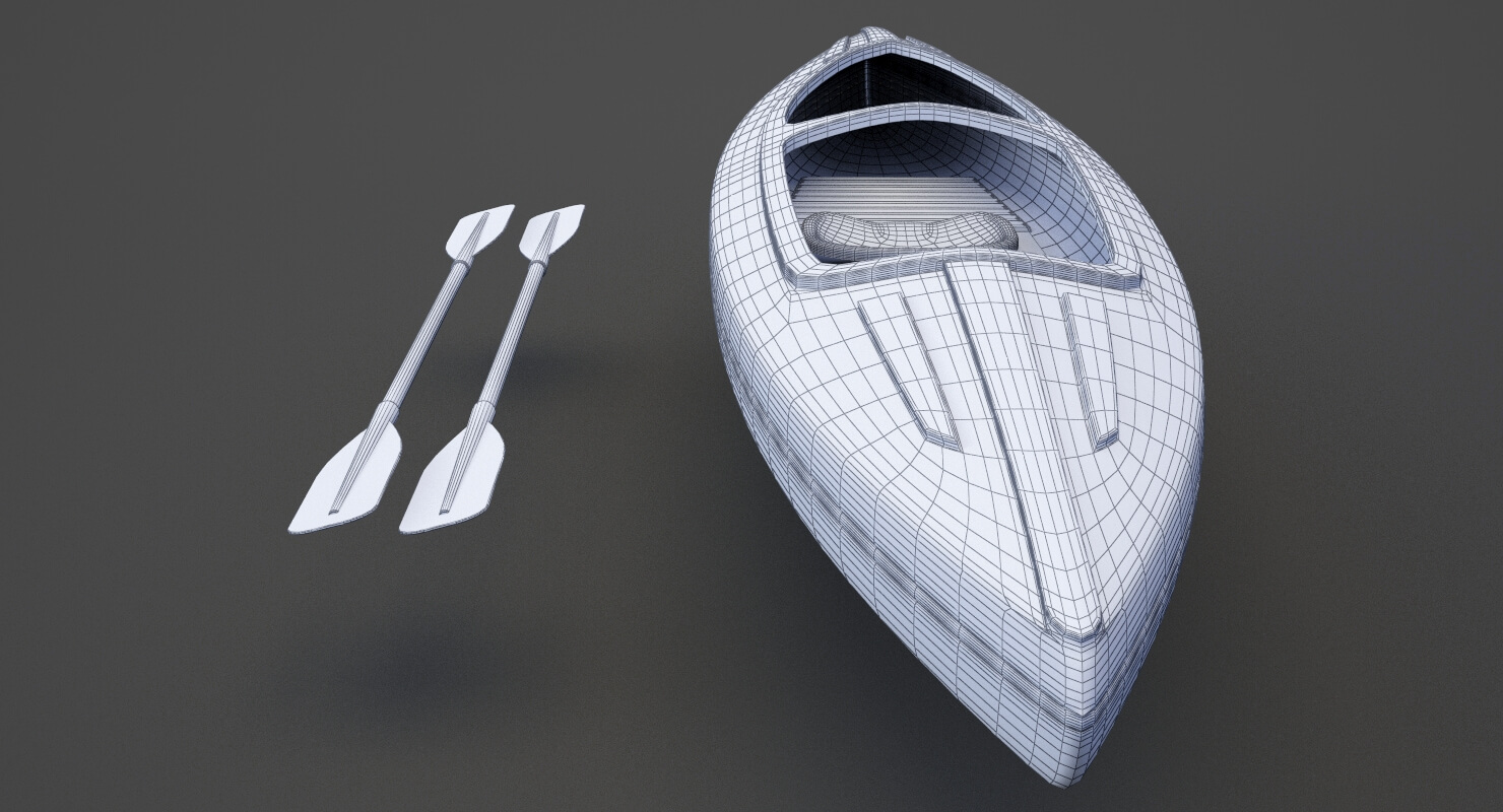 Rowing Boat 03 - 3D Model by sky3dstudios69