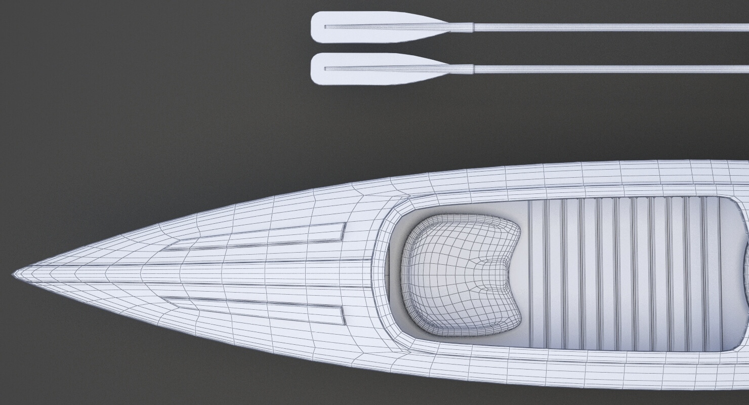 Rowing Boat 03 - 3D Model by sky3dstudios69