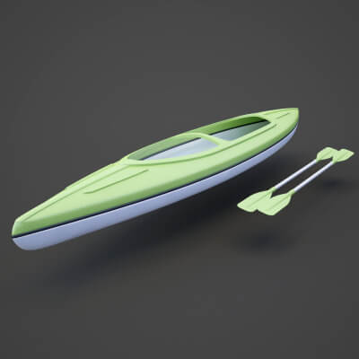 Rowing Boat 03 - 3D Model by sky3dstudios69