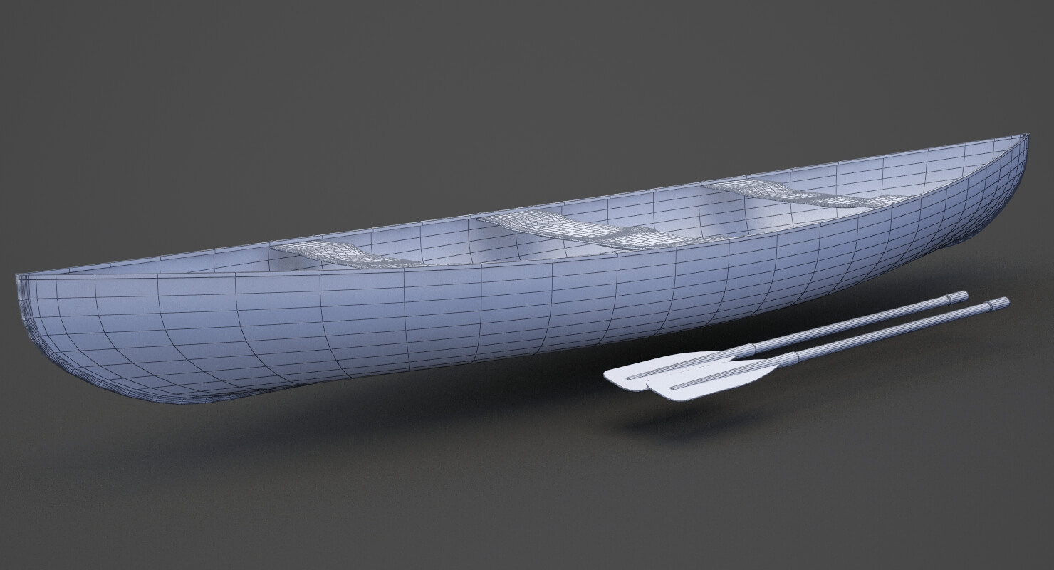 Rowing Boat 04 - 3D Model by sky3dstudios69