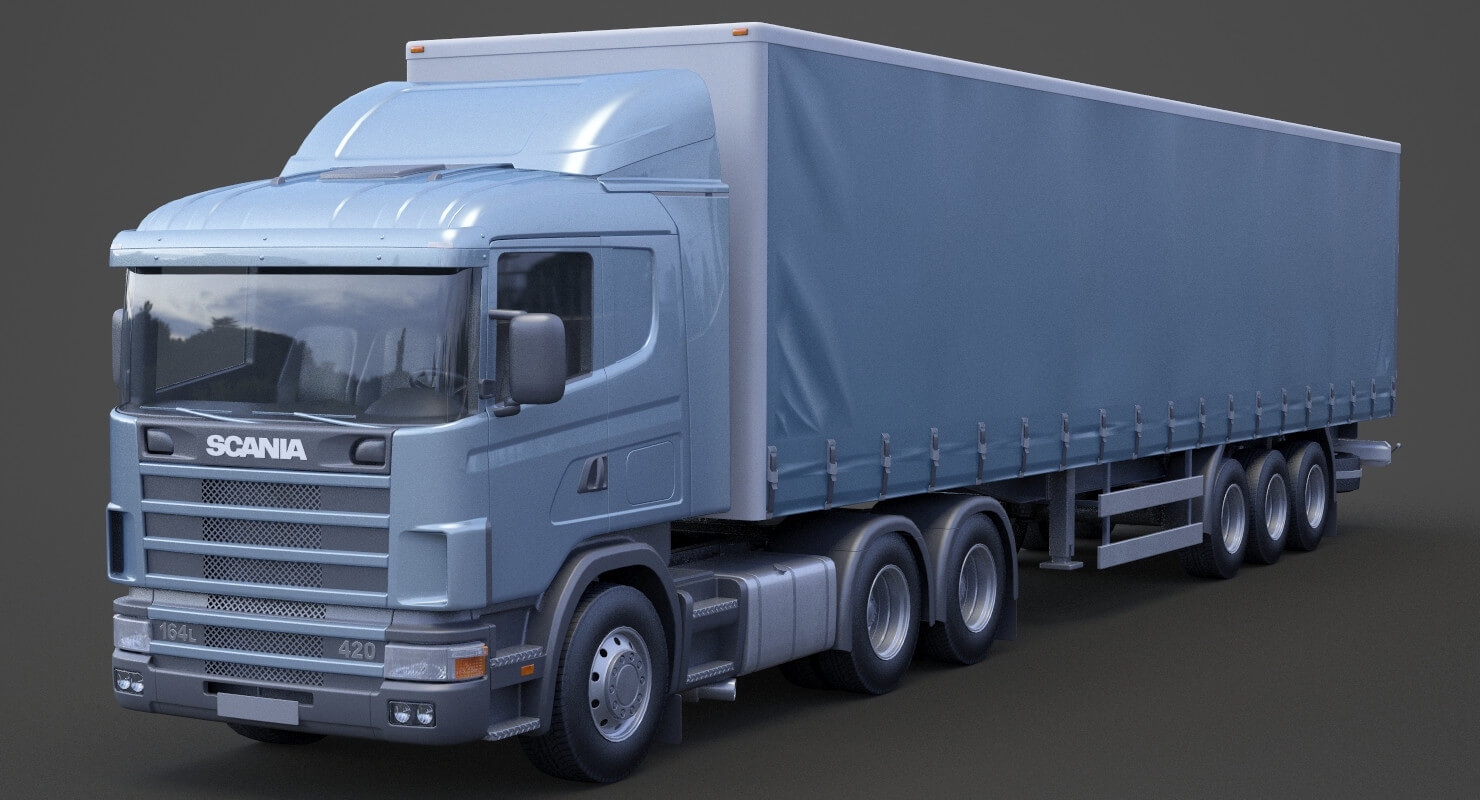 Scania Container Truck - 3D Model by sky3dstudios69