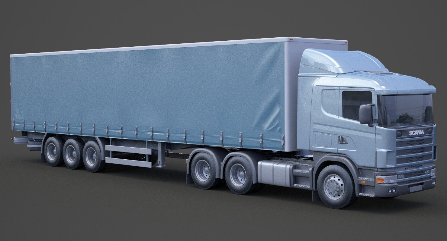 Scania Container Truck - 3D Model by sky3dstudios69