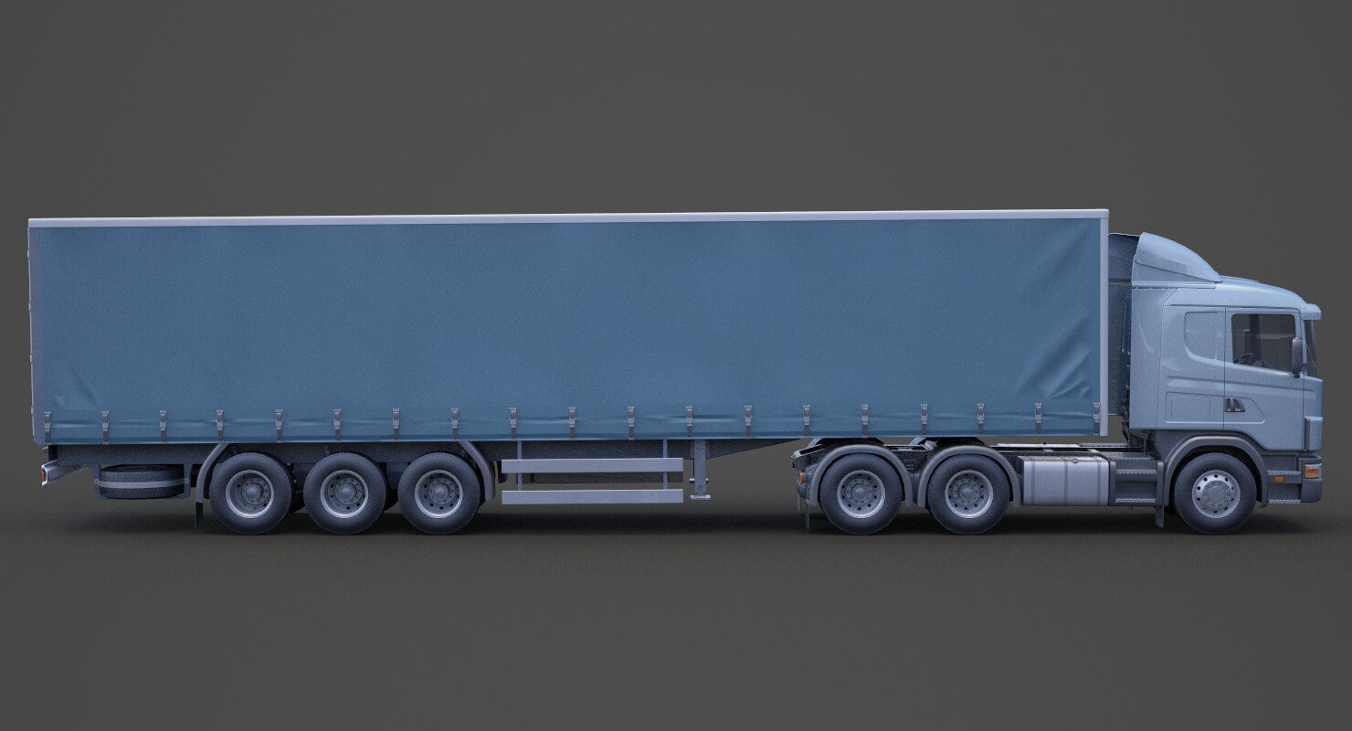 Scania Container Truck - 3D Model by sky3dstudios69