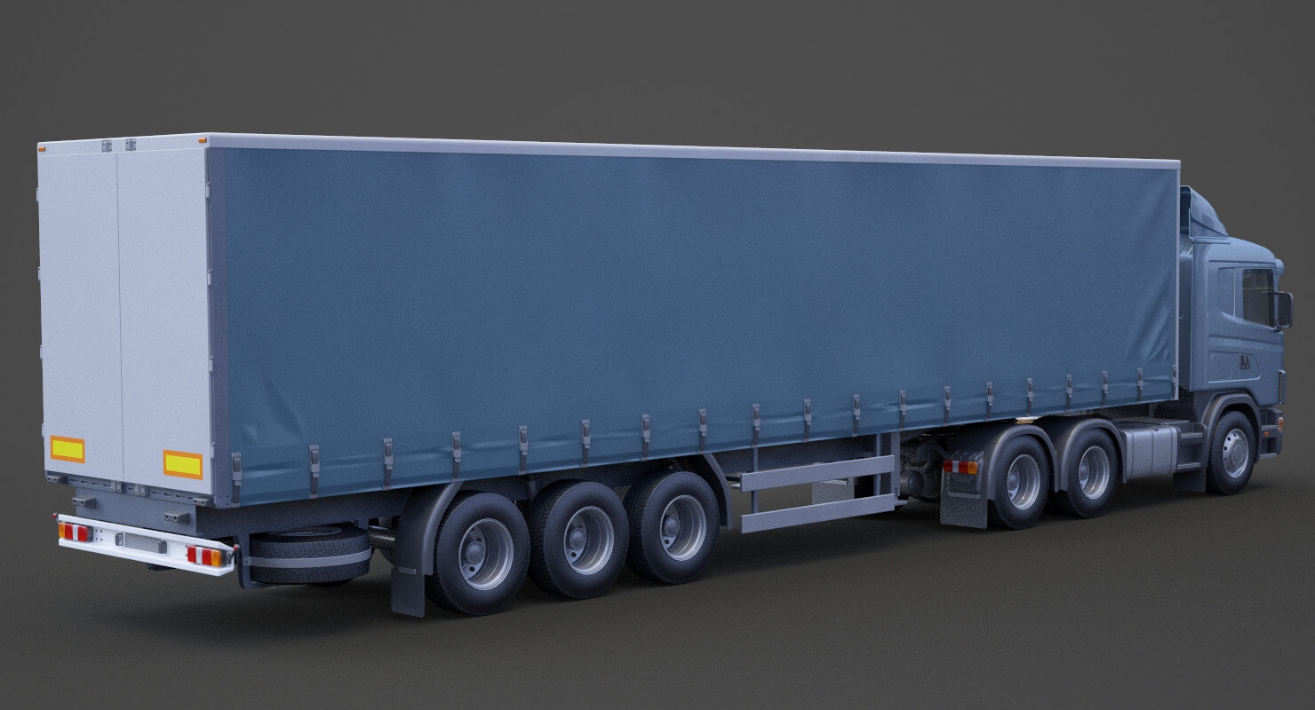 Scania Container Truck - 3D Model by sky3dstudios69