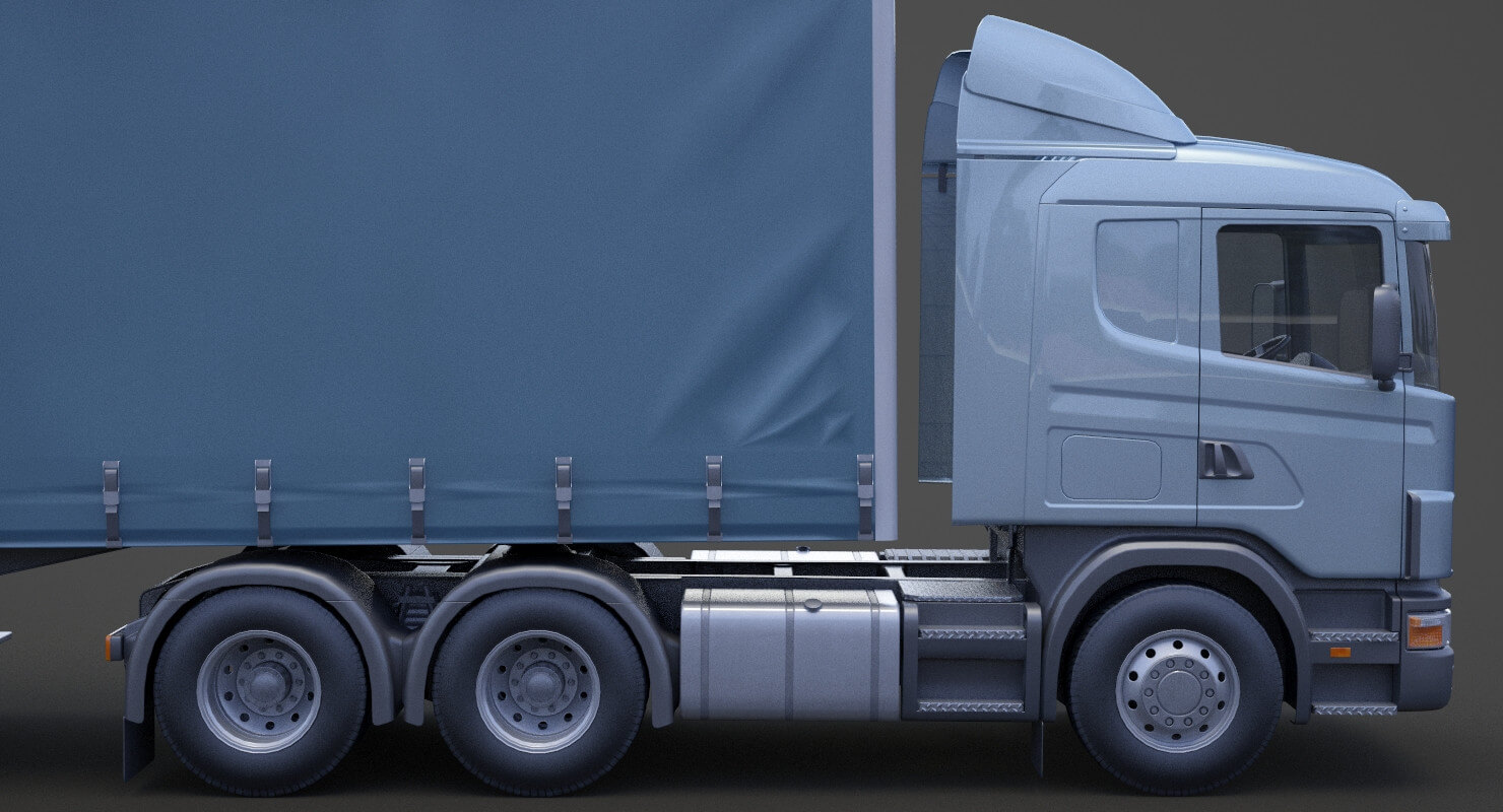 Scania Container Truck - 3D Model by sky3dstudios69