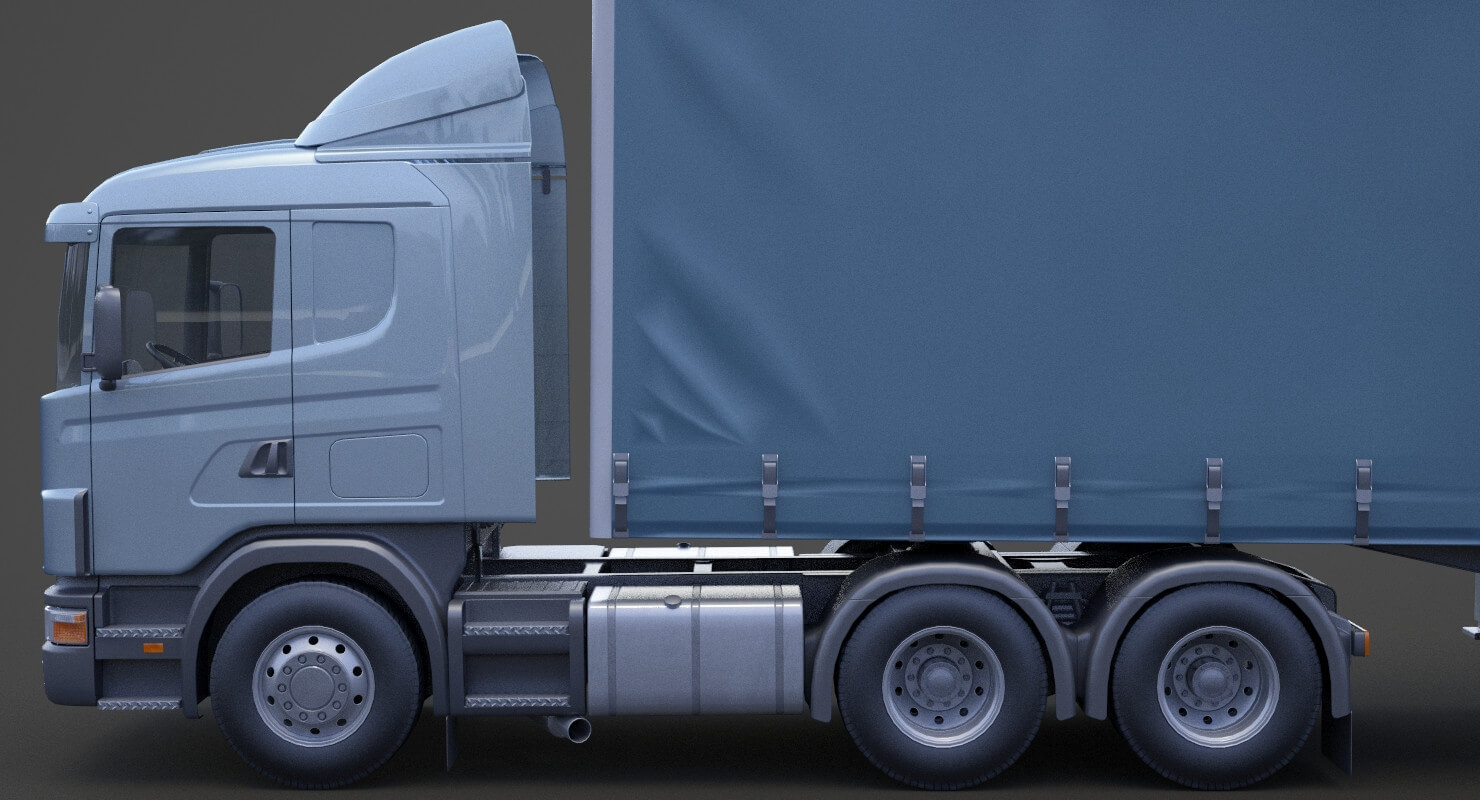 Scania Container Truck - 3D Model by sky3dstudios69