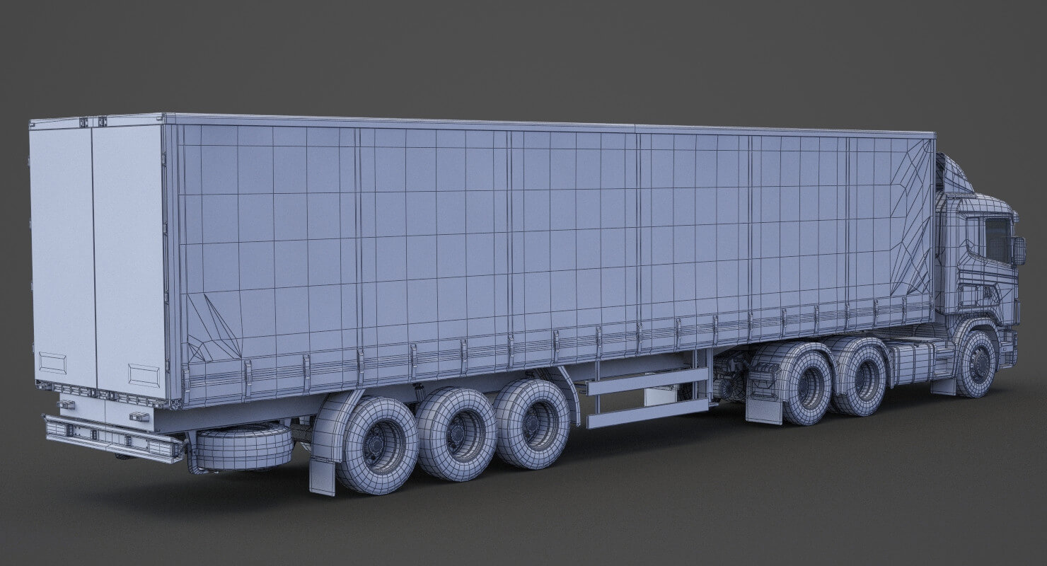 Scania Container Truck - 3D Model by sky3dstudios69