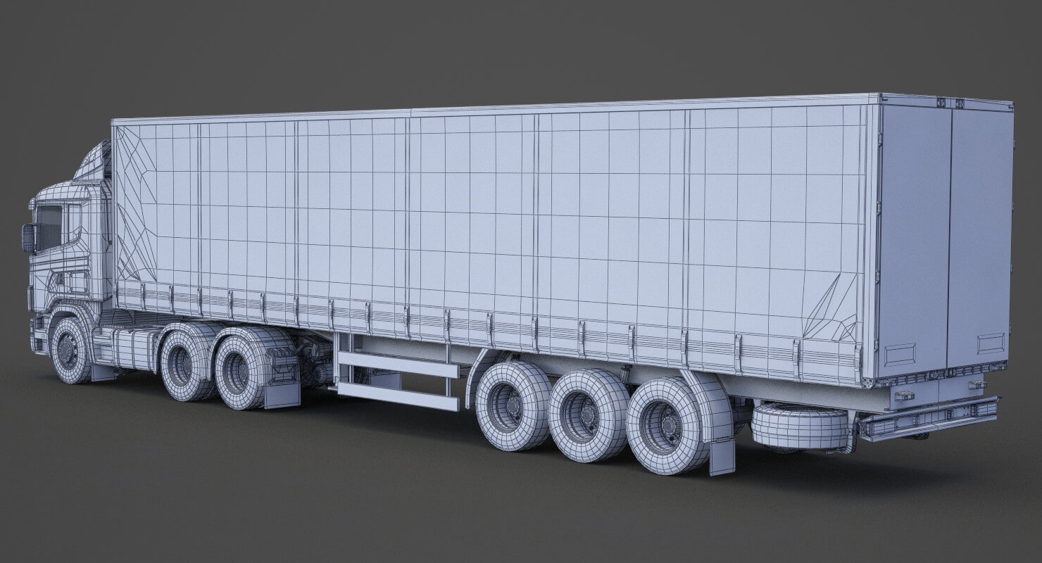 Scania Container Truck - 3D Model by sky3dstudios69