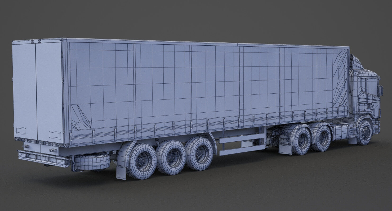 Scania Container Truck - 3D Model by sky3dstudios69