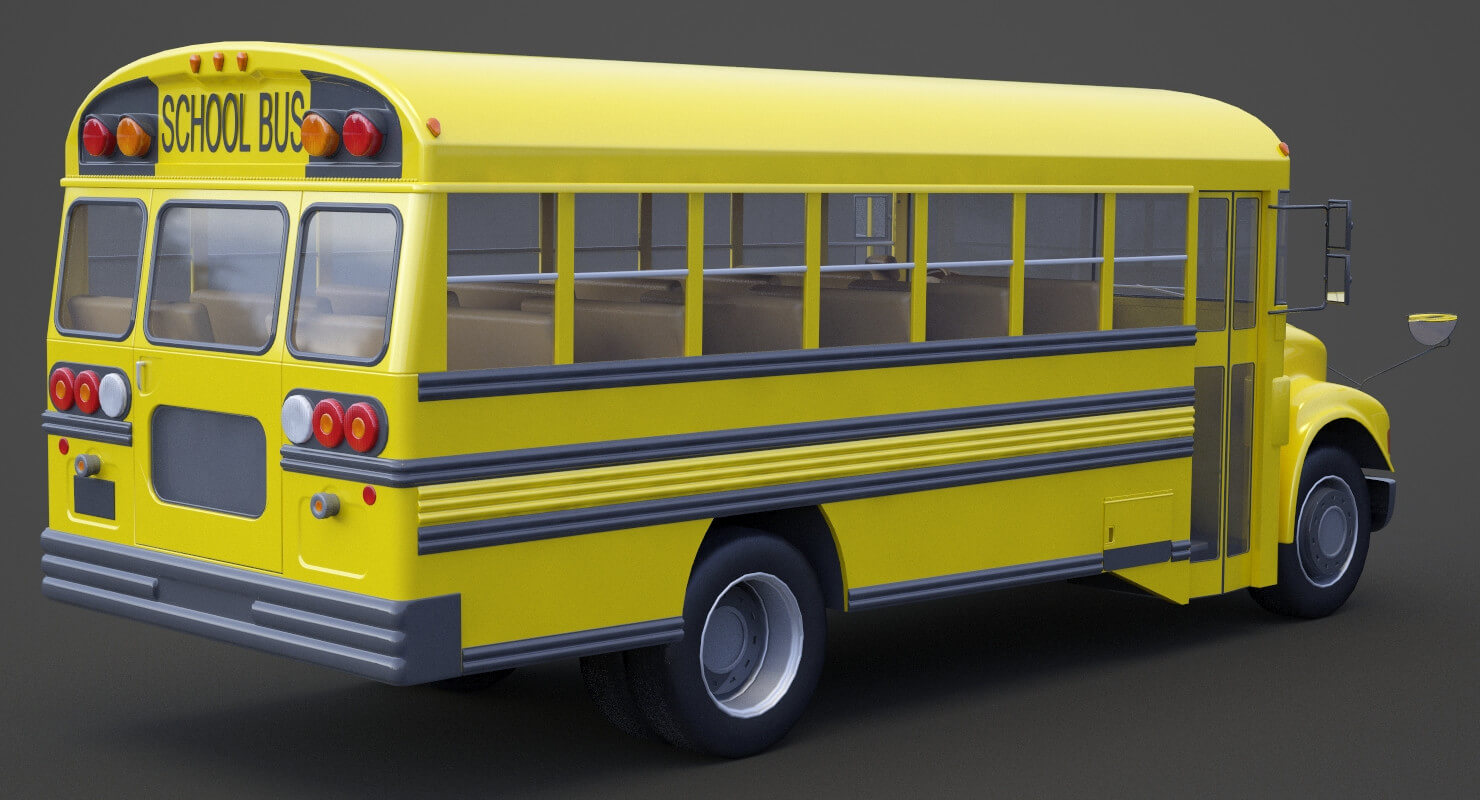 School Bus 01 - 3D Model by sky3dstudios69