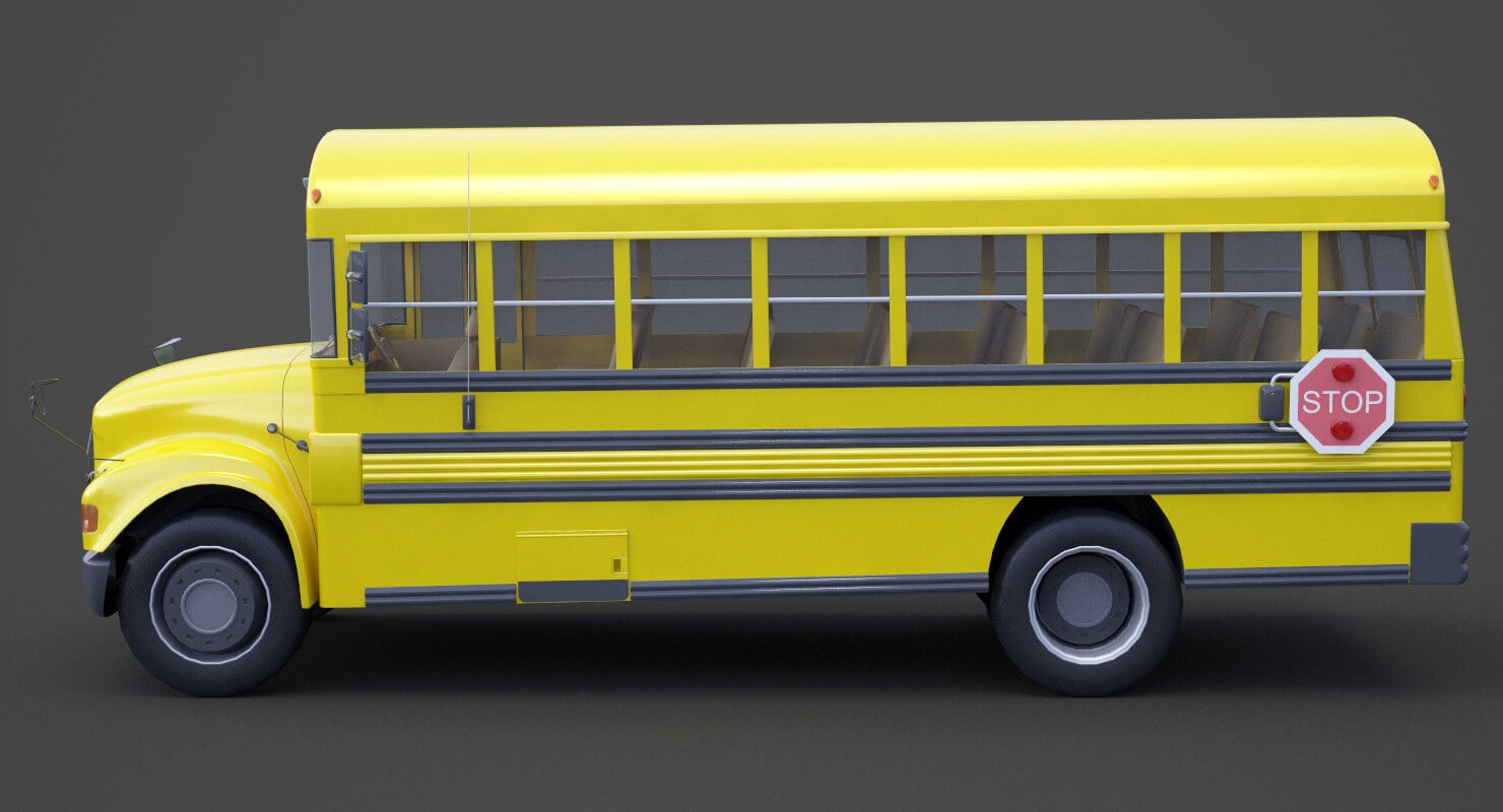 School Bus 01 - 3D Model by sky3dstudios69