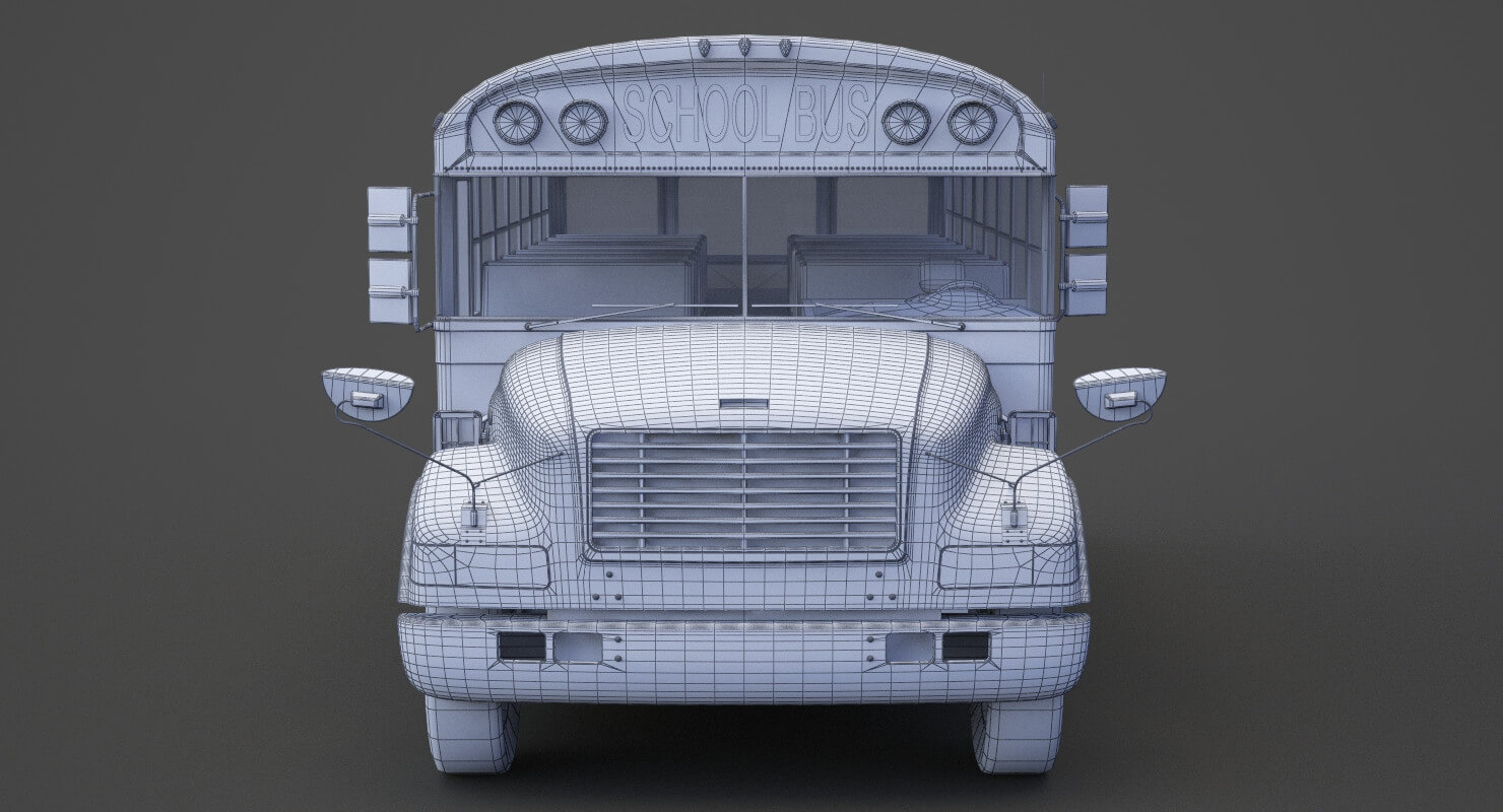 School Bus 01 - 3D Model by sky3dstudios69