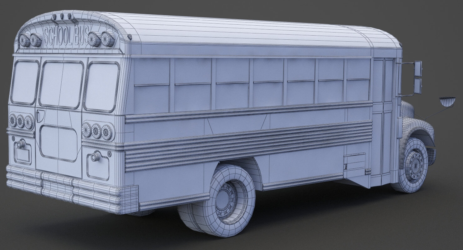 School Bus 01 - 3D Model by sky3dstudios69