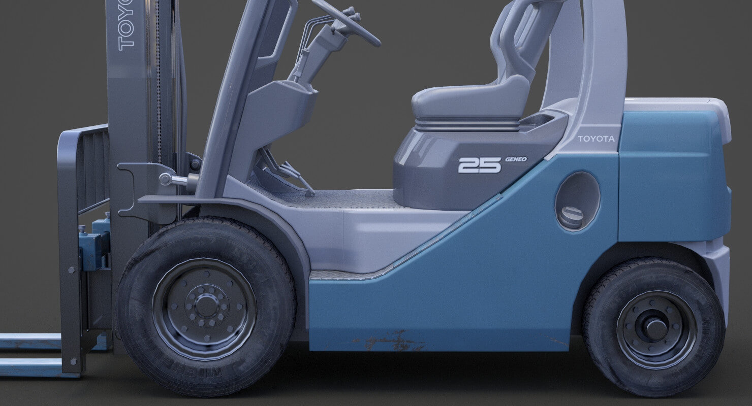 Toyota Geneo 25 Forklift - 3D Model by sky3dstudios69
