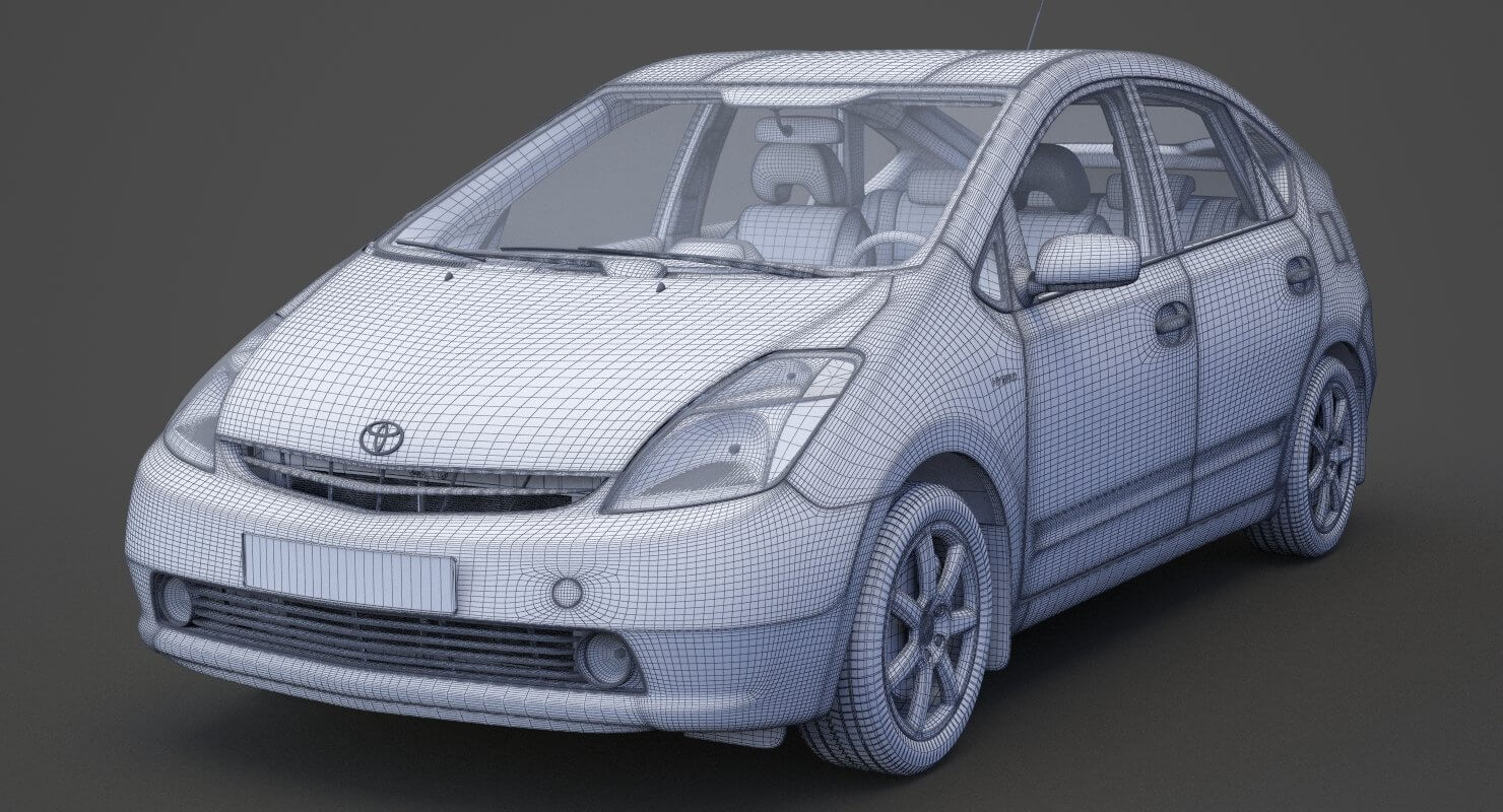 Toyota Prius 2003 HQ Interior - 3D Model by sky3dstudios69