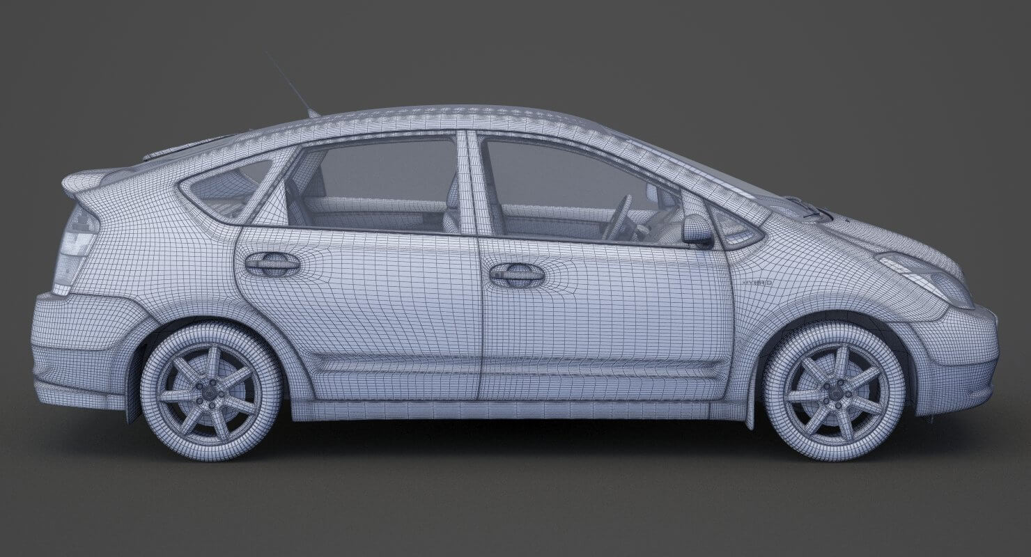 Toyota Prius 2003 HQ Interior - 3D Model by sky3dstudios69