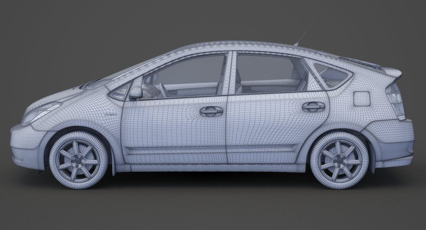 Toyota Prius 2003 HQ Interior - 3D Model by sky3dstudios69