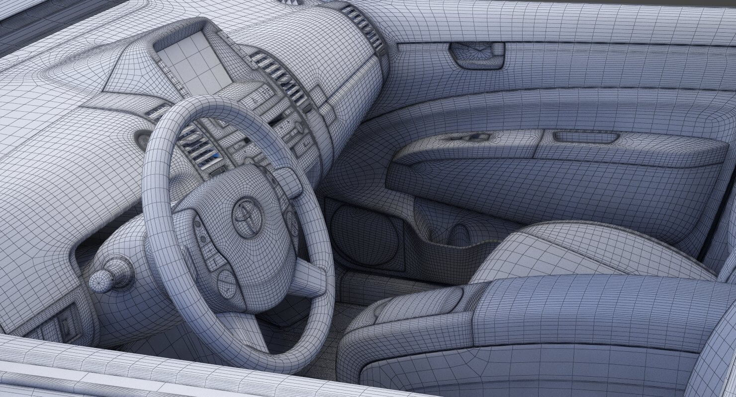 Toyota Prius 2003 HQ Interior - 3D Model by sky3dstudios69