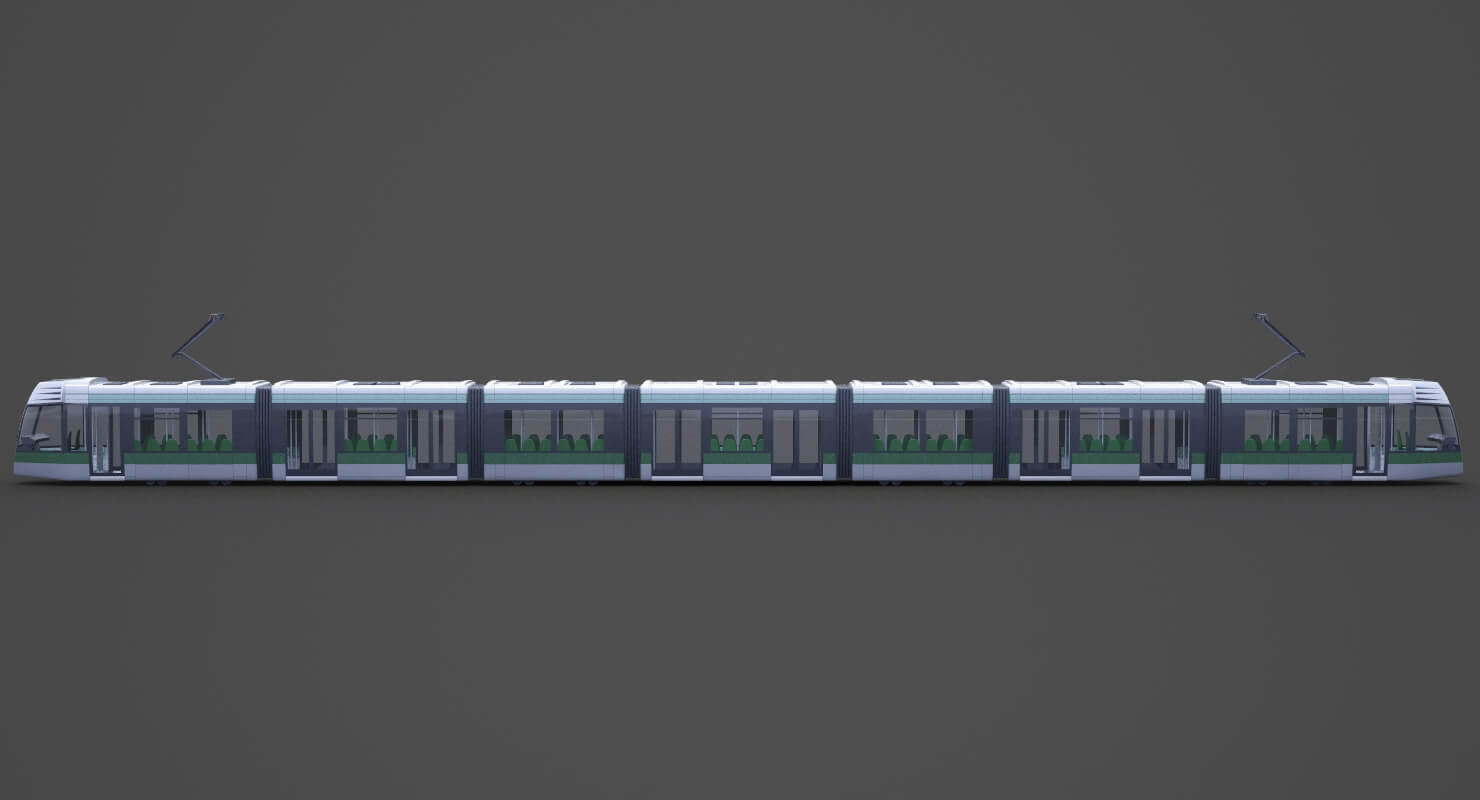 Tram Train 002 - 3D Model by sky3dstudios69