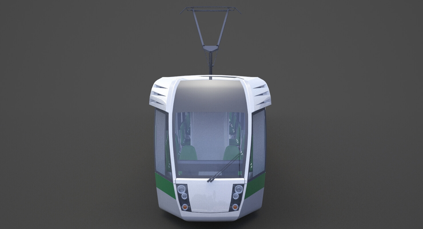 Tram Train 002 - 3D Model by sky3dstudios69