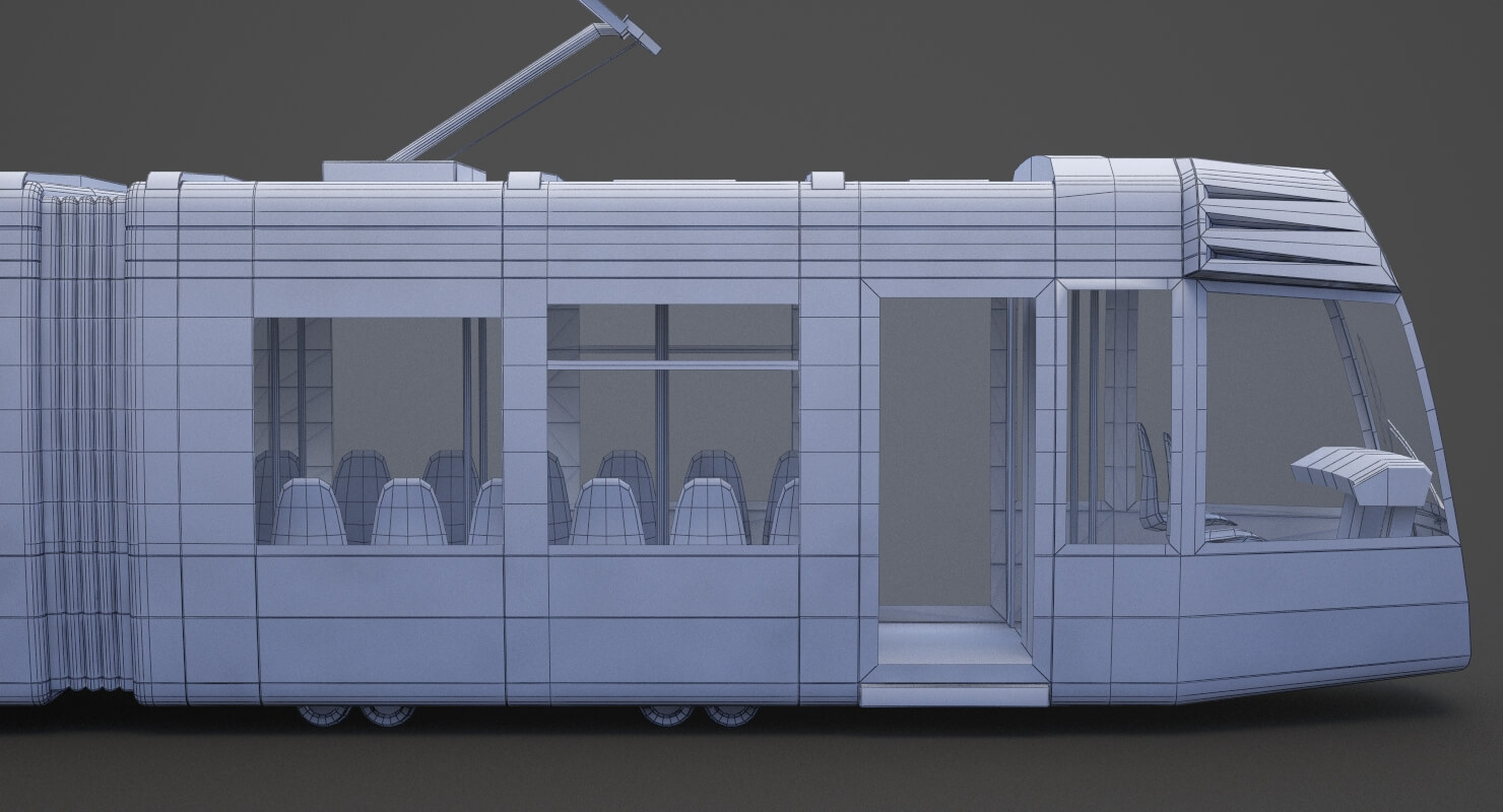 Tram Train 002 - 3D Model by sky3dstudios69