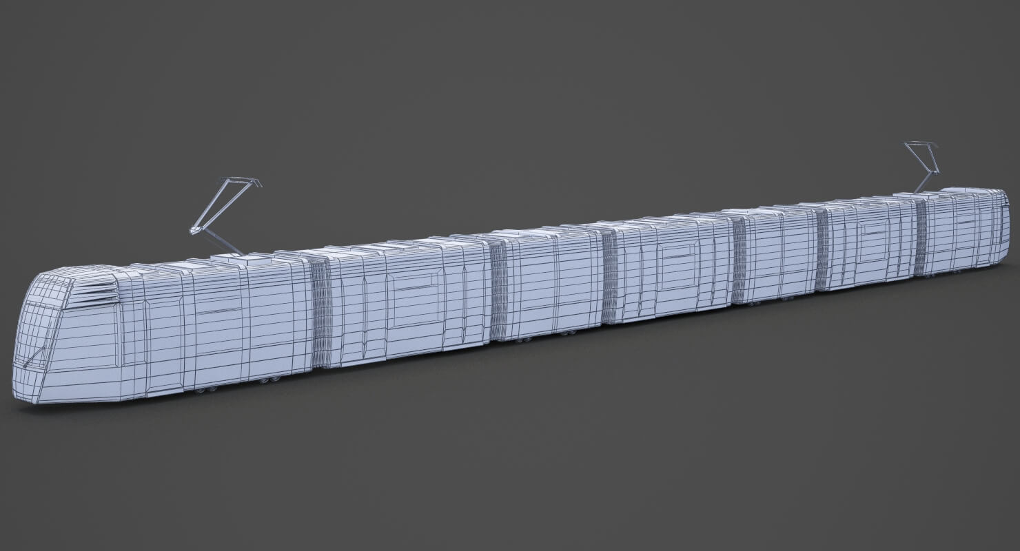 Tram Train 002 - 3D Model by sky3dstudios69