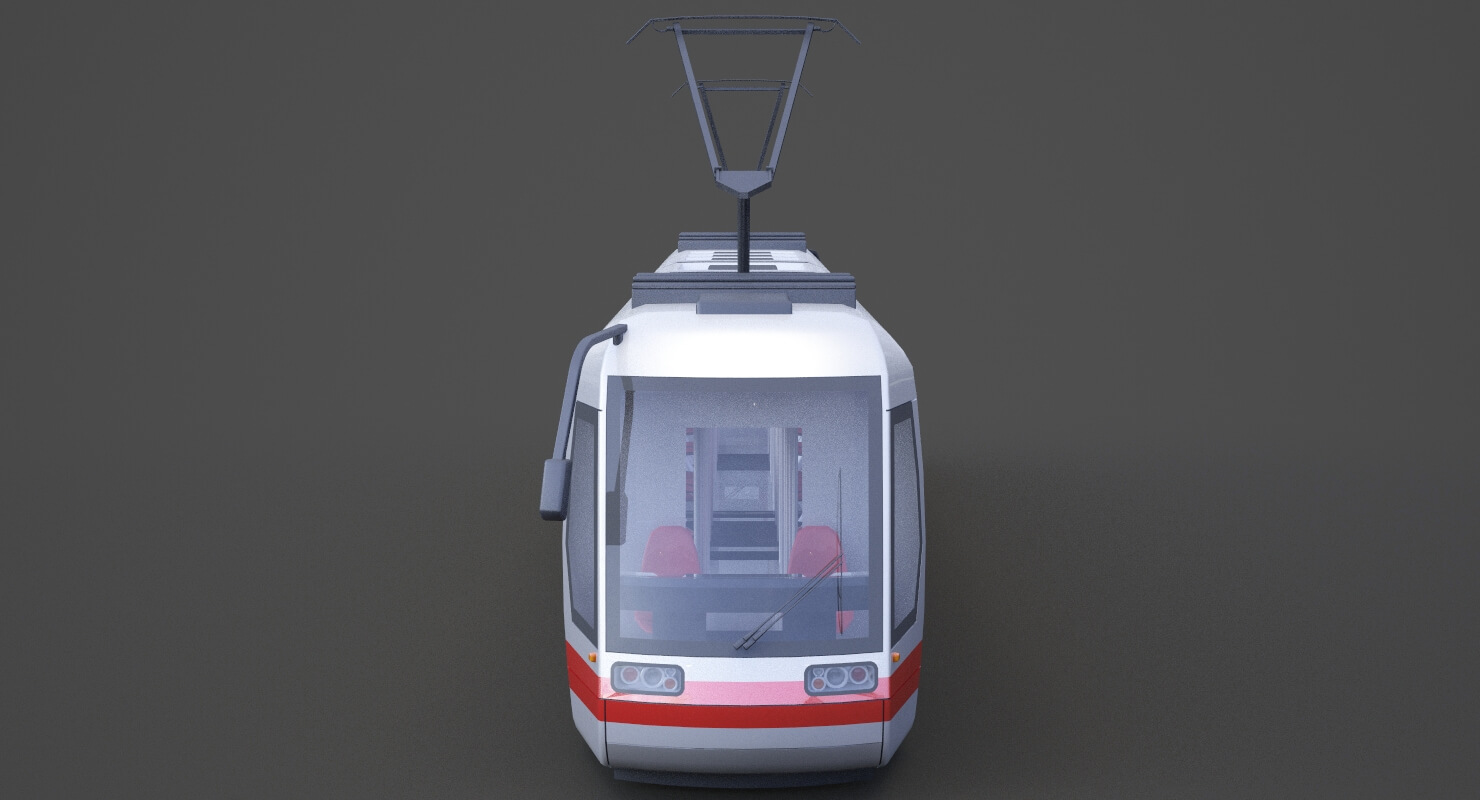 Tram Train 003 - 3D Model by sky3dstudios69