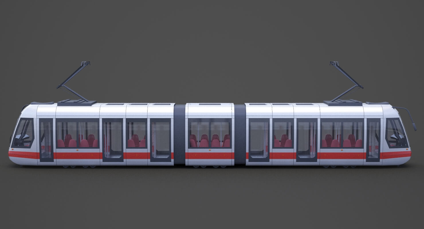 Tram Train 003 - 3D Model by sky3dstudios69