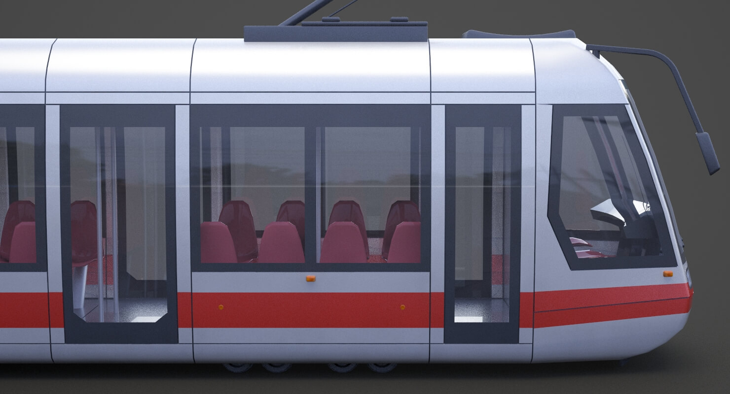 Tram Train 003 - 3D Model by sky3dstudios69