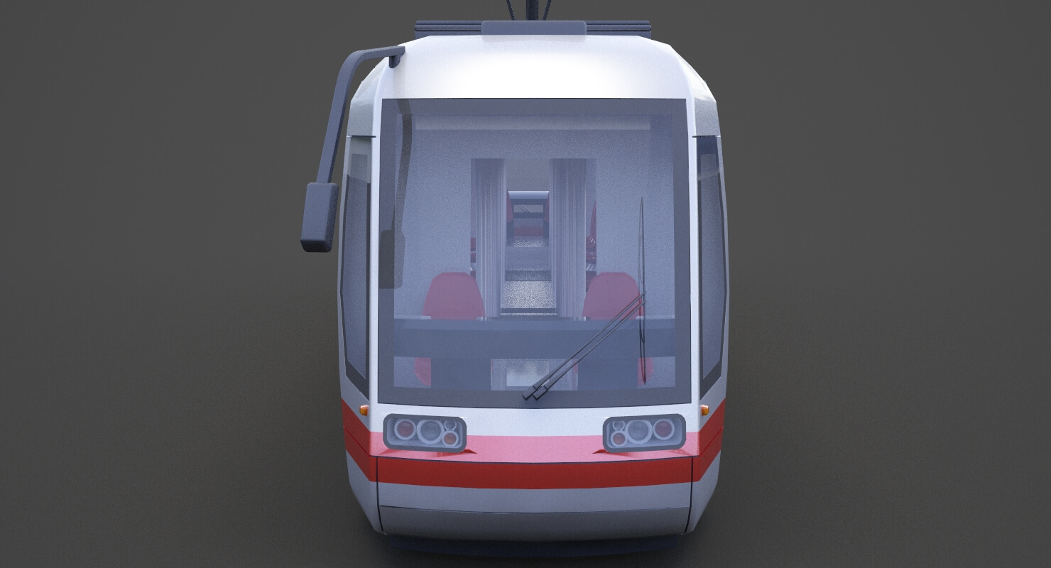 Tram Train 003 - 3D Model by sky3dstudios69