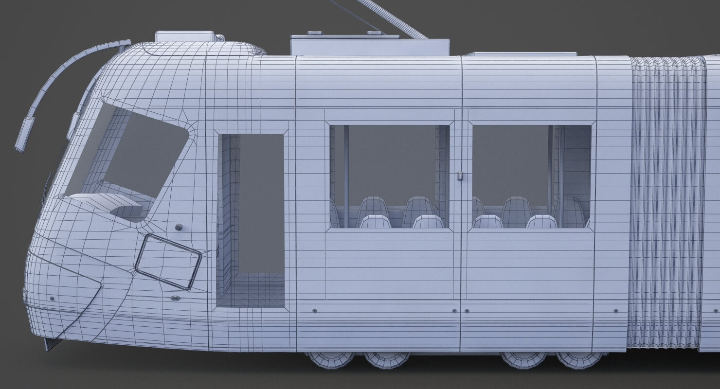 Tram Train 001 - 3D Model by sky3dstudios69