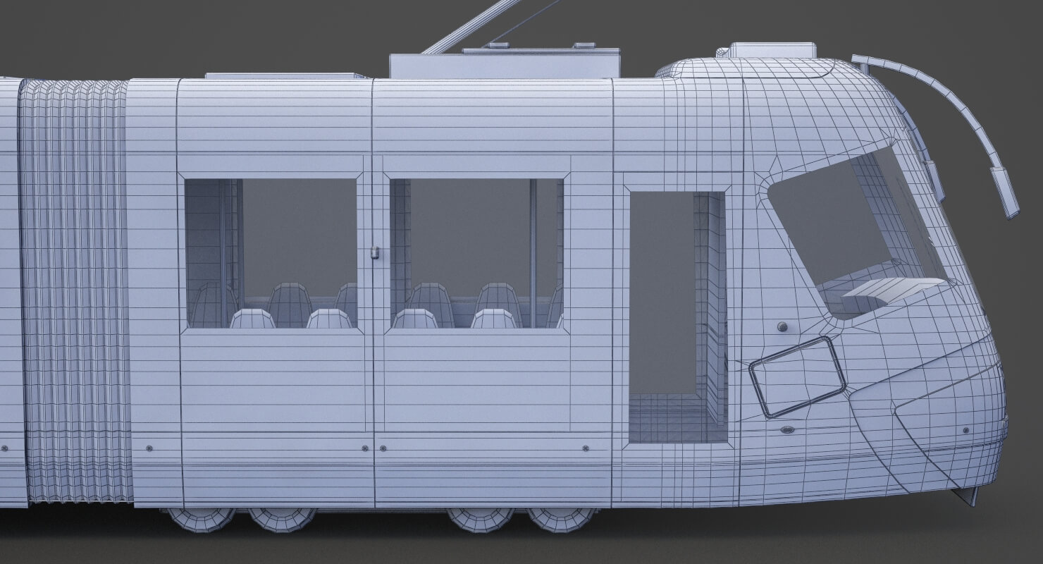 Tram Train 001 - 3D Model by sky3dstudios69