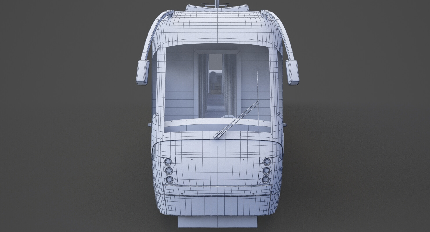Tram Train 001 - 3D Model by sky3dstudios69