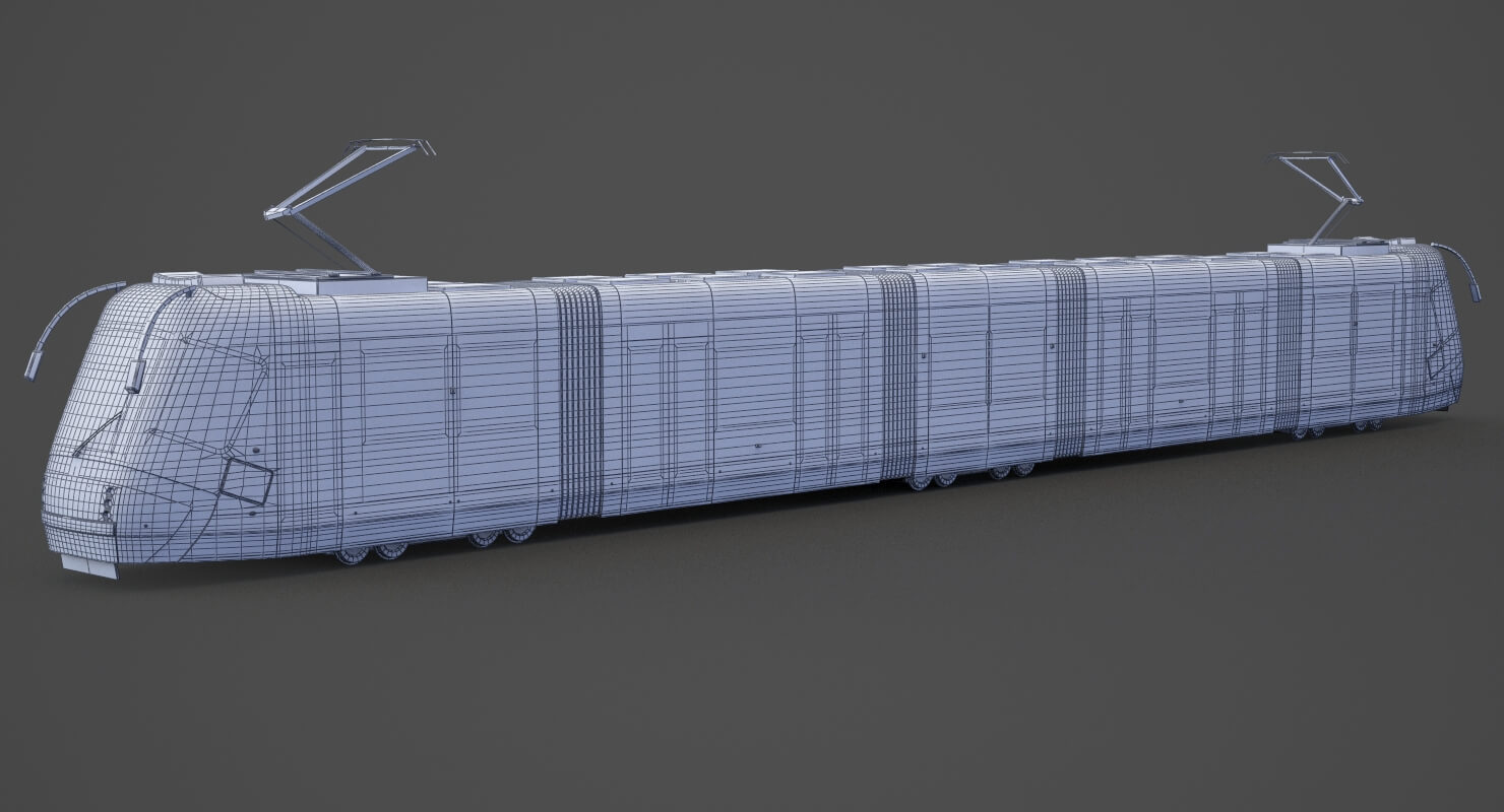 Tram Train 001 - 3D Model by sky3dstudios69