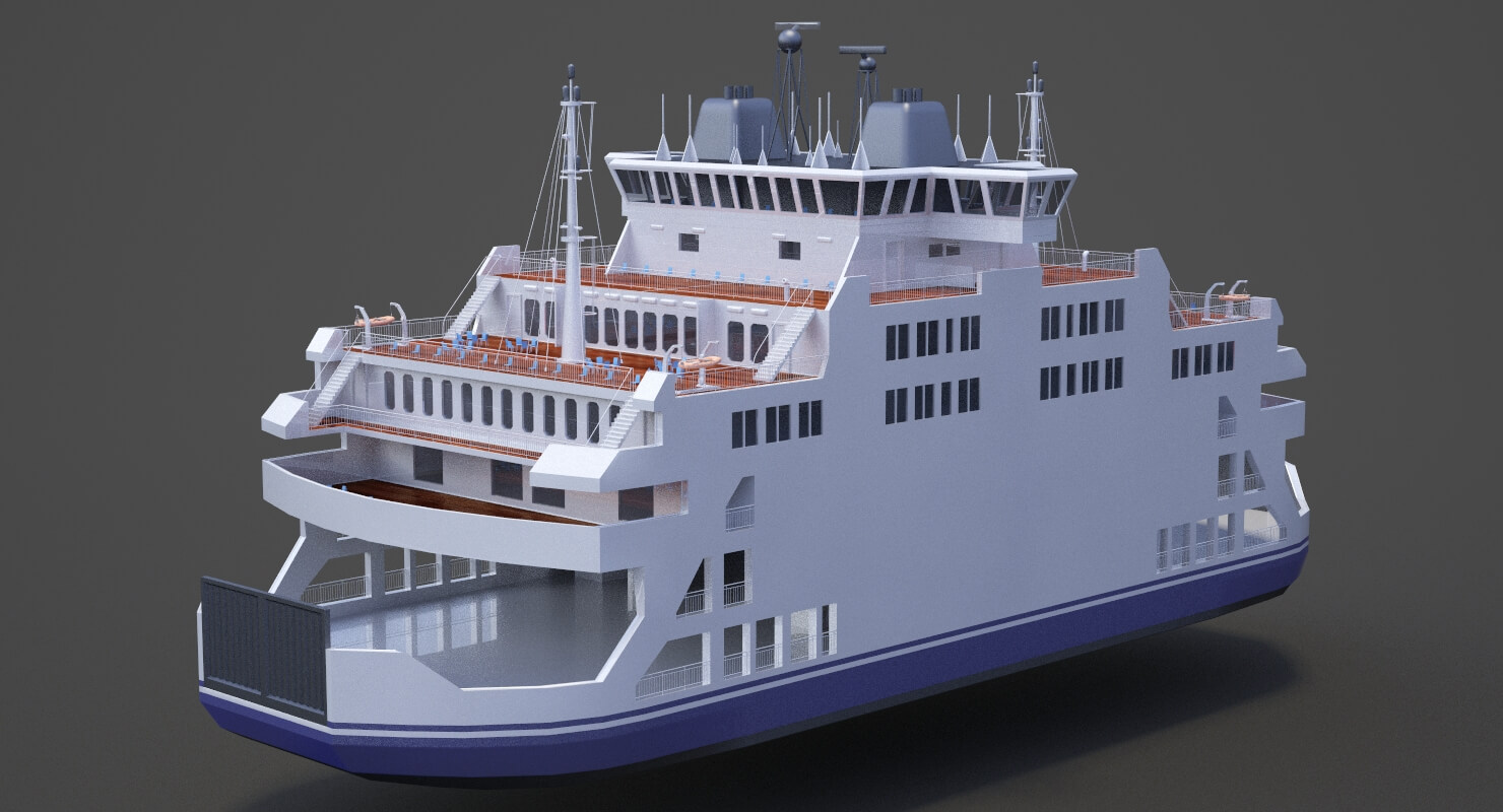 Vehicle Carrier Ship 01 - 3D Model by sky3dstudios69